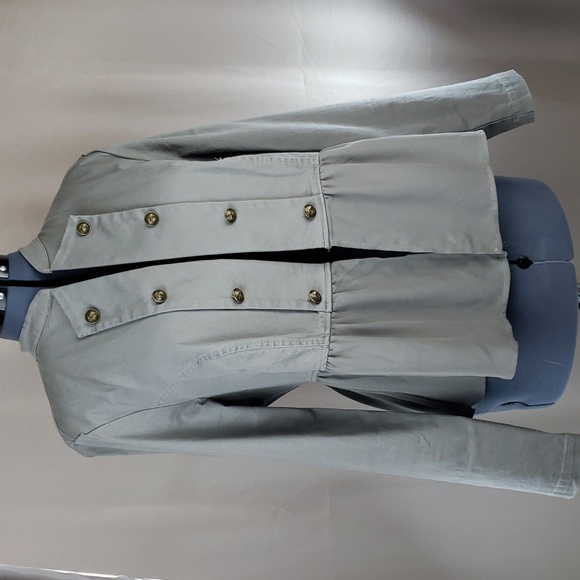 torrid | Jackets & Coats | Torrid Grey Military Style Peplum Hem Mixed ...